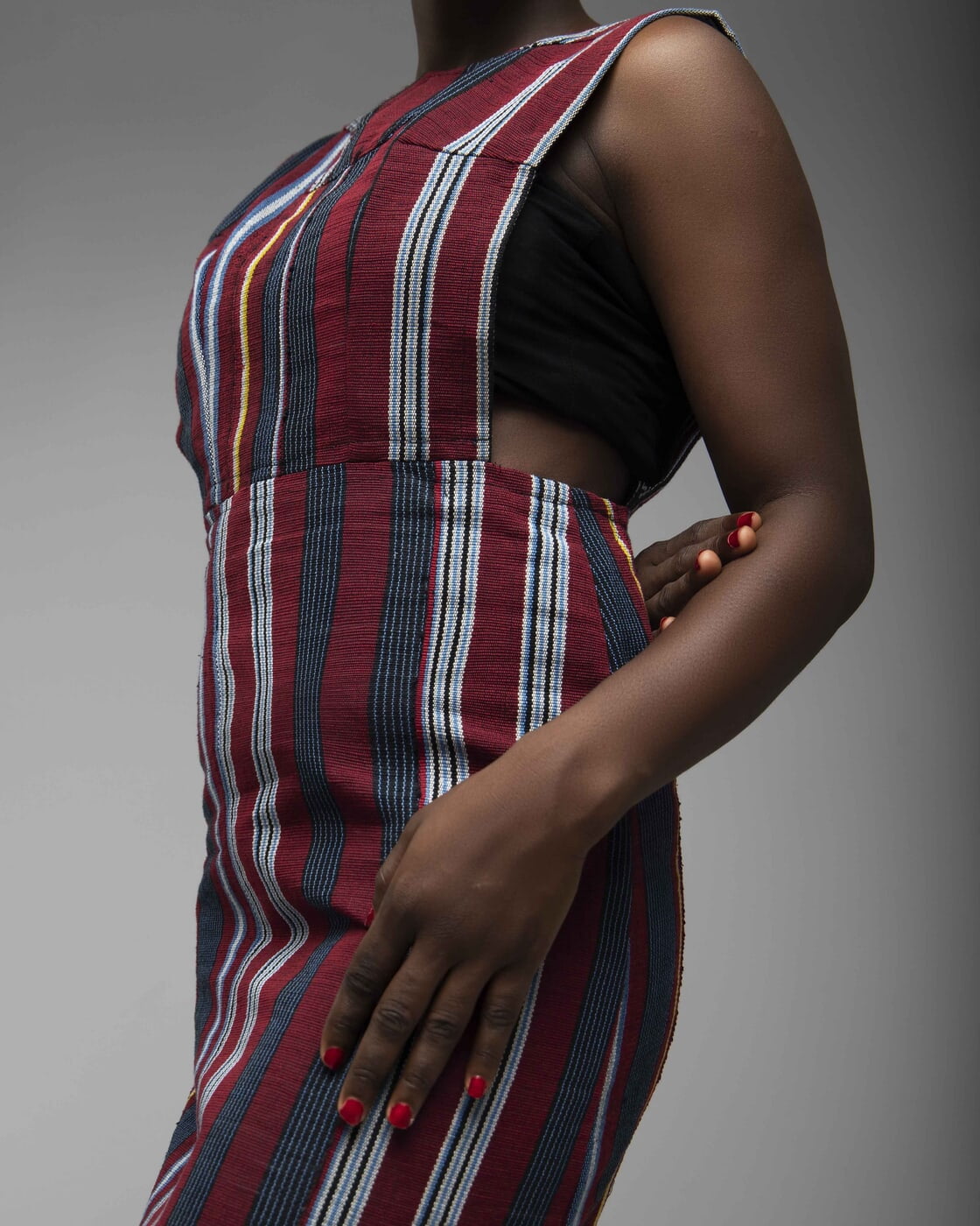 Agojie Armless Dress: Elegant Tribute to Dahomey Warriors